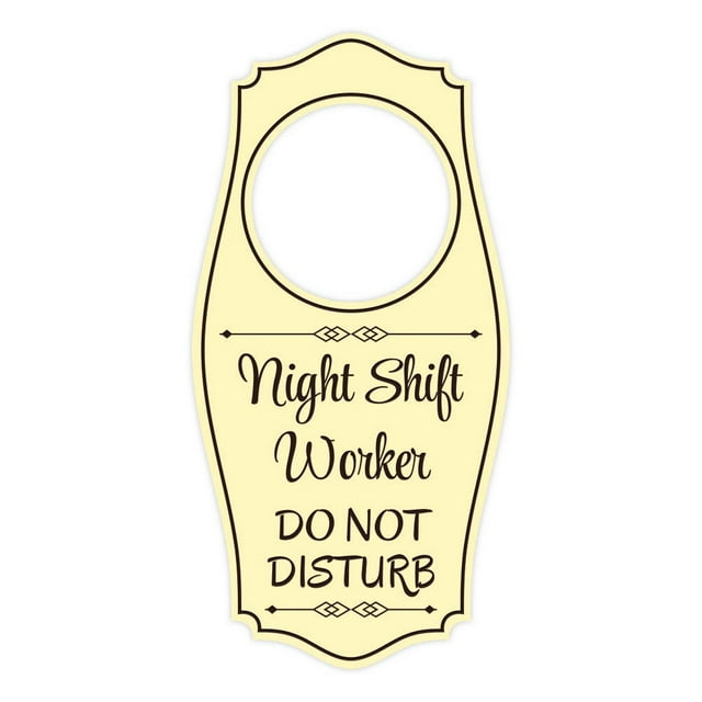 Night Shift Worker Do Not Disturb Door Hanger | House or Business Door ...
