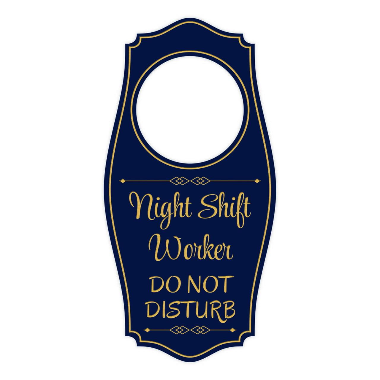 Night Shift Worker Do Not Disturb Door Hanger | House or Business Door ...