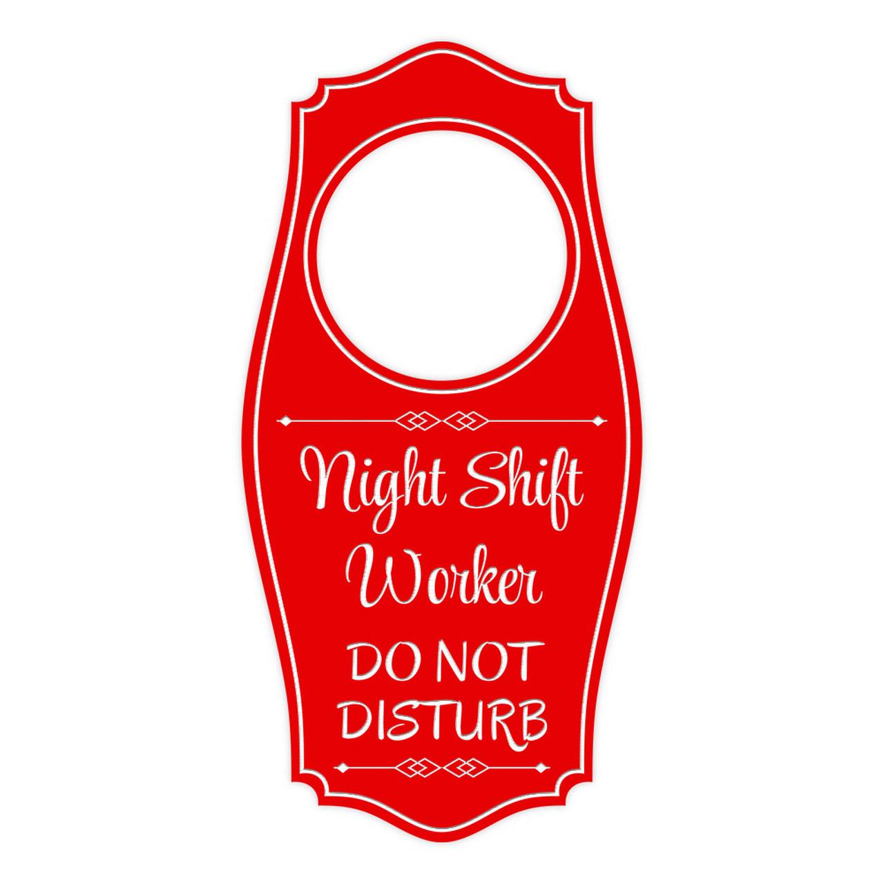 Night Shift Worker Do Not Disturb Door Hanger | House or Business Door ...