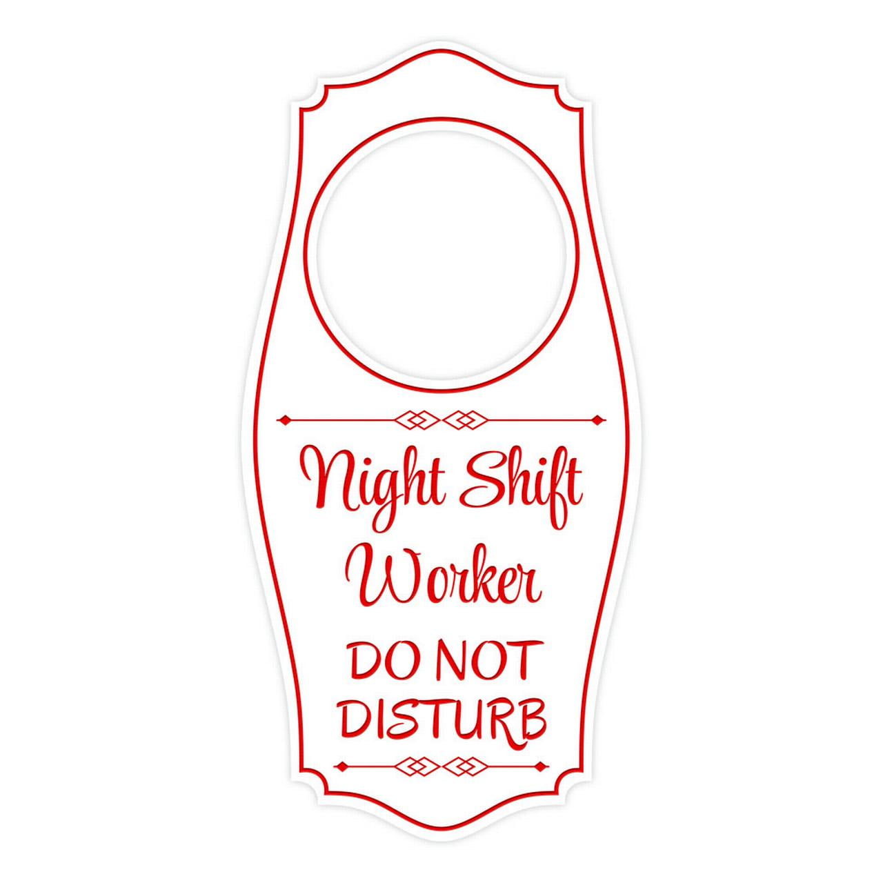 Night Shift Worker Do Not Disturb Door Hanger | House or Business Door ...