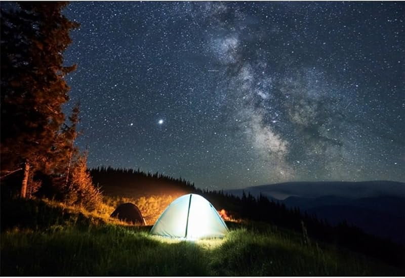 Night Sky Camping Backdrop Starry Sky Milky Way Stars Nature Landscape ...