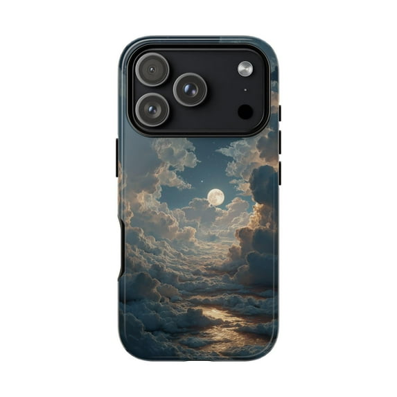 Night Sky Clouds Lunar Moon Space Glow Art Phone Case 17 16 15 14 13 12 ...