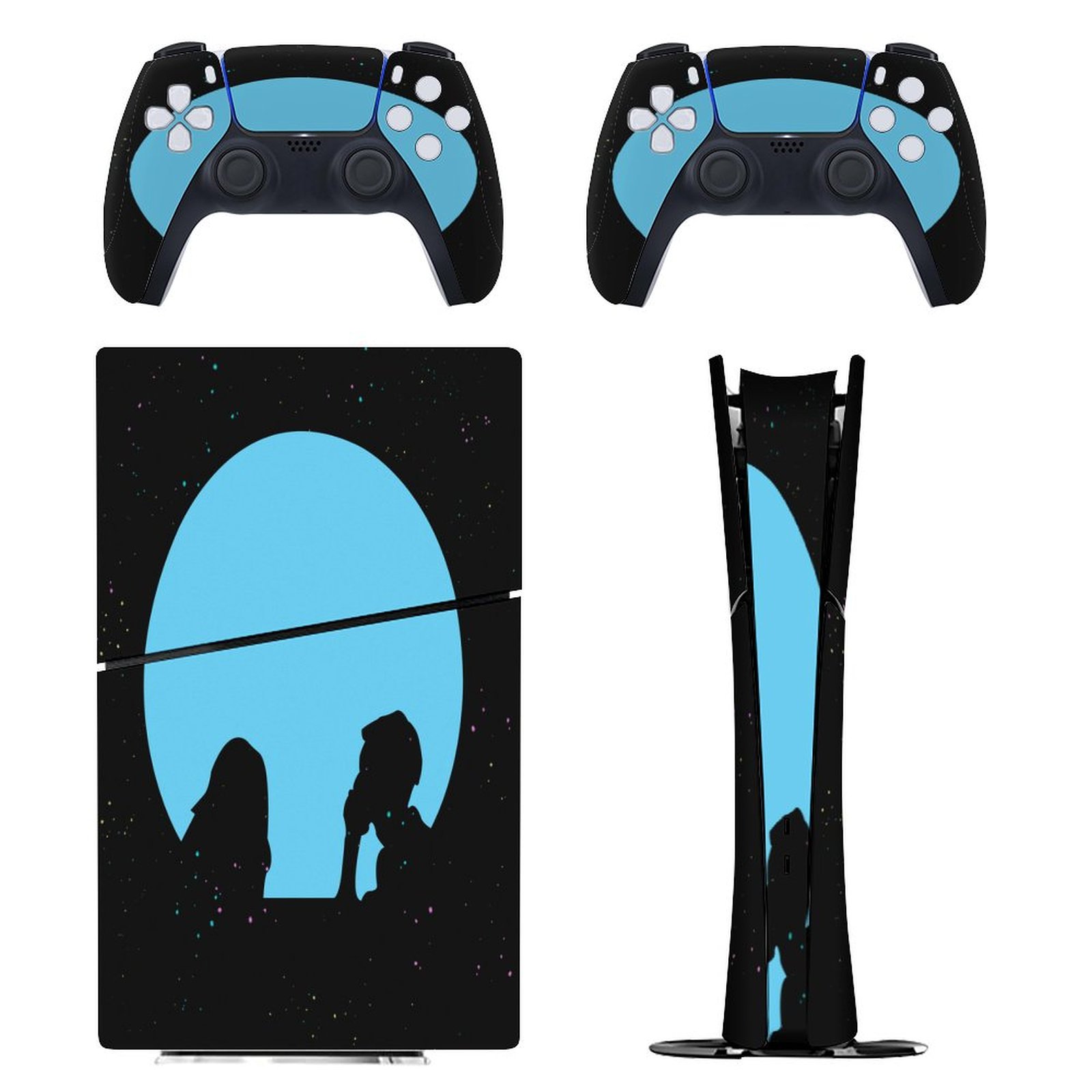 Night Sky, Couple, Romance PS5/PS5 Slim Digital Disc Skin Sticker For ...