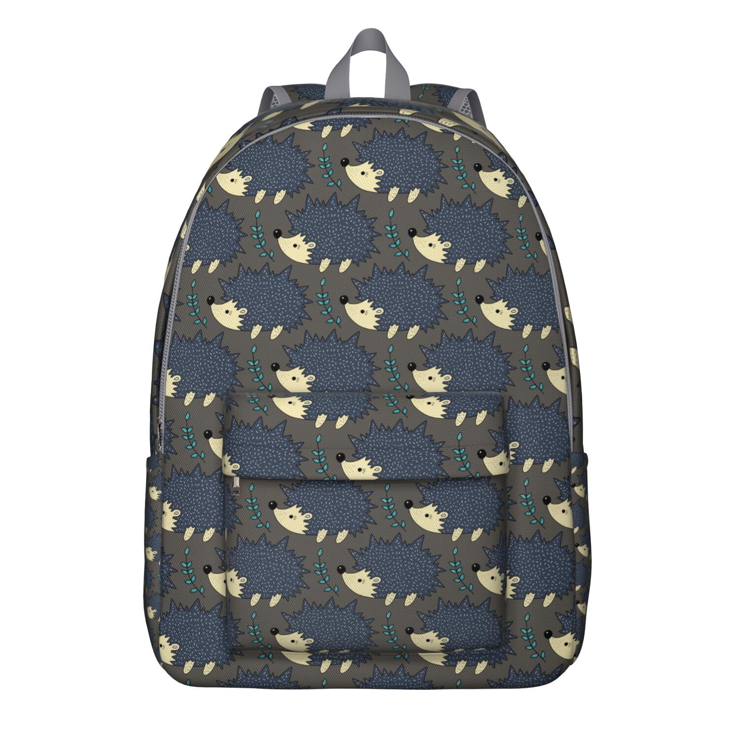Night Sky Hedgehog Backpack – Cute Forest Scene with Floral Artistic ...