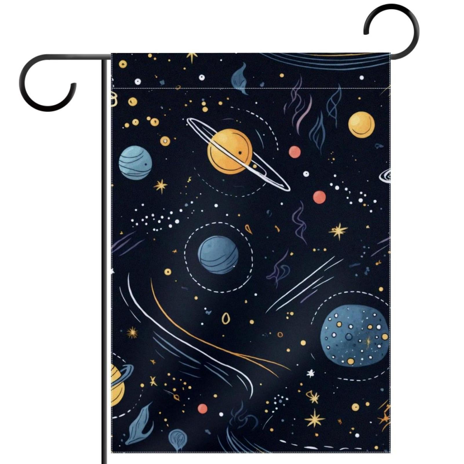 Night Sky Planets Comets Constellations Welcome Garden Flags, 12 x 18 ...