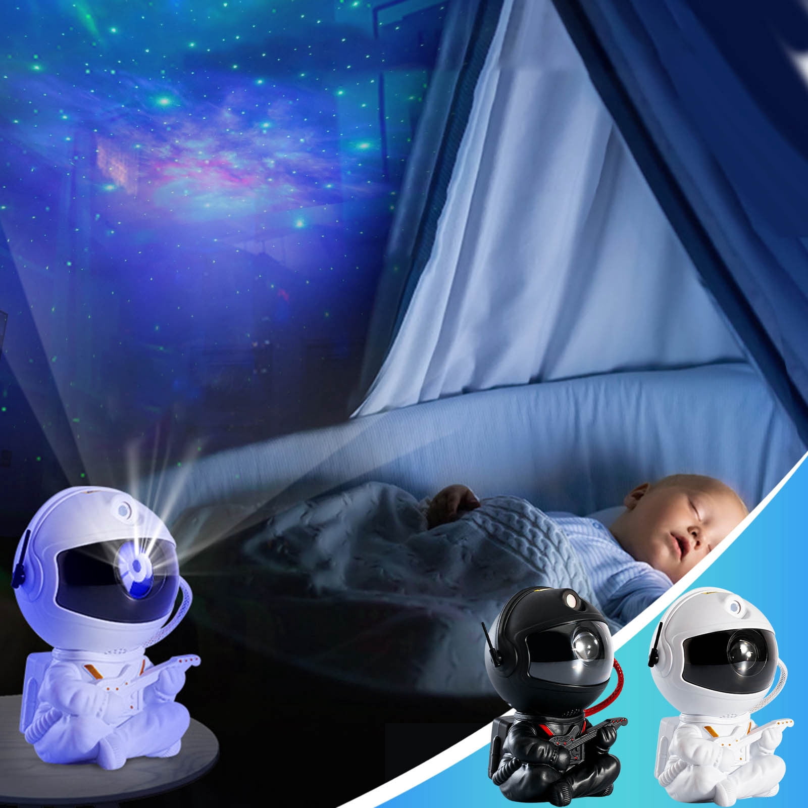 Night Sky Projector Lamp, Astronaut Room Decor, Remote Control, LED ...