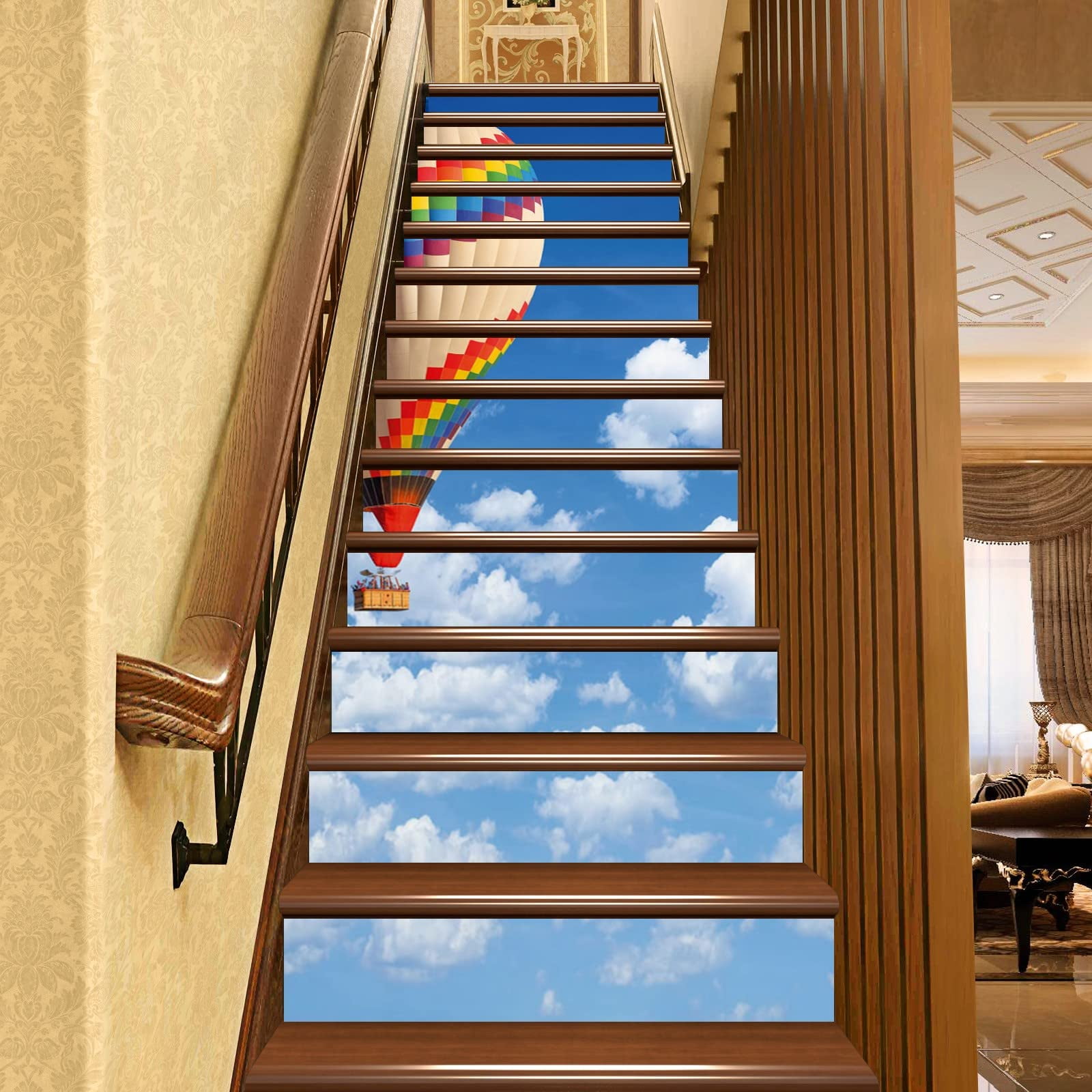 Night Sky Stair Stickers Mysterious Starry Sky Stairway Decals ...