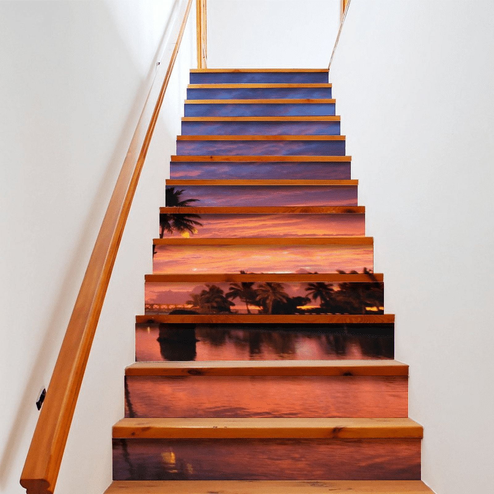 Night Sky Stair Stickers Mysterious Starry Sky Stairway Decals ...