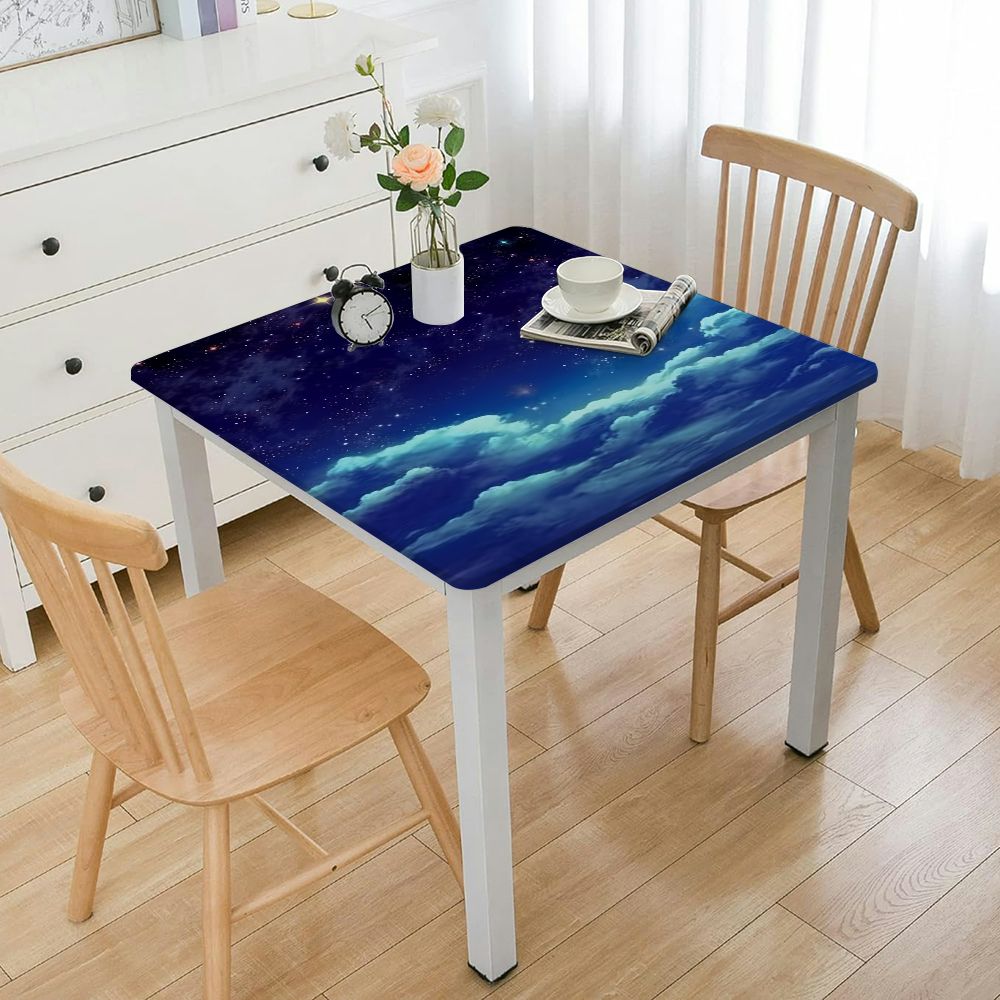Night Sky Tablecloth, Deep Outer Space Nebula Starry Milky Way Stars ...
