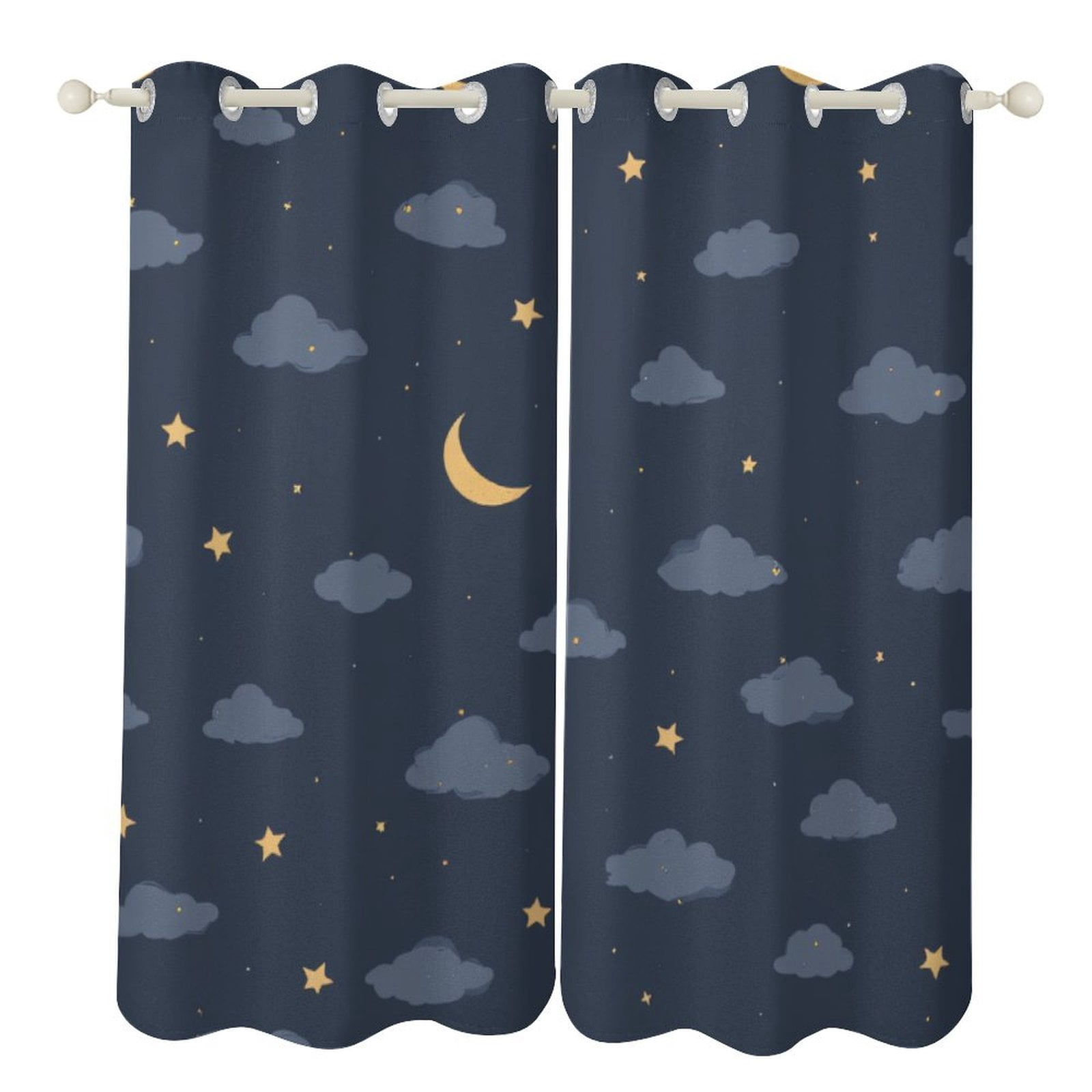 Night Sky with Stars And Clouds Luxury Window Curtains Blinds for ...