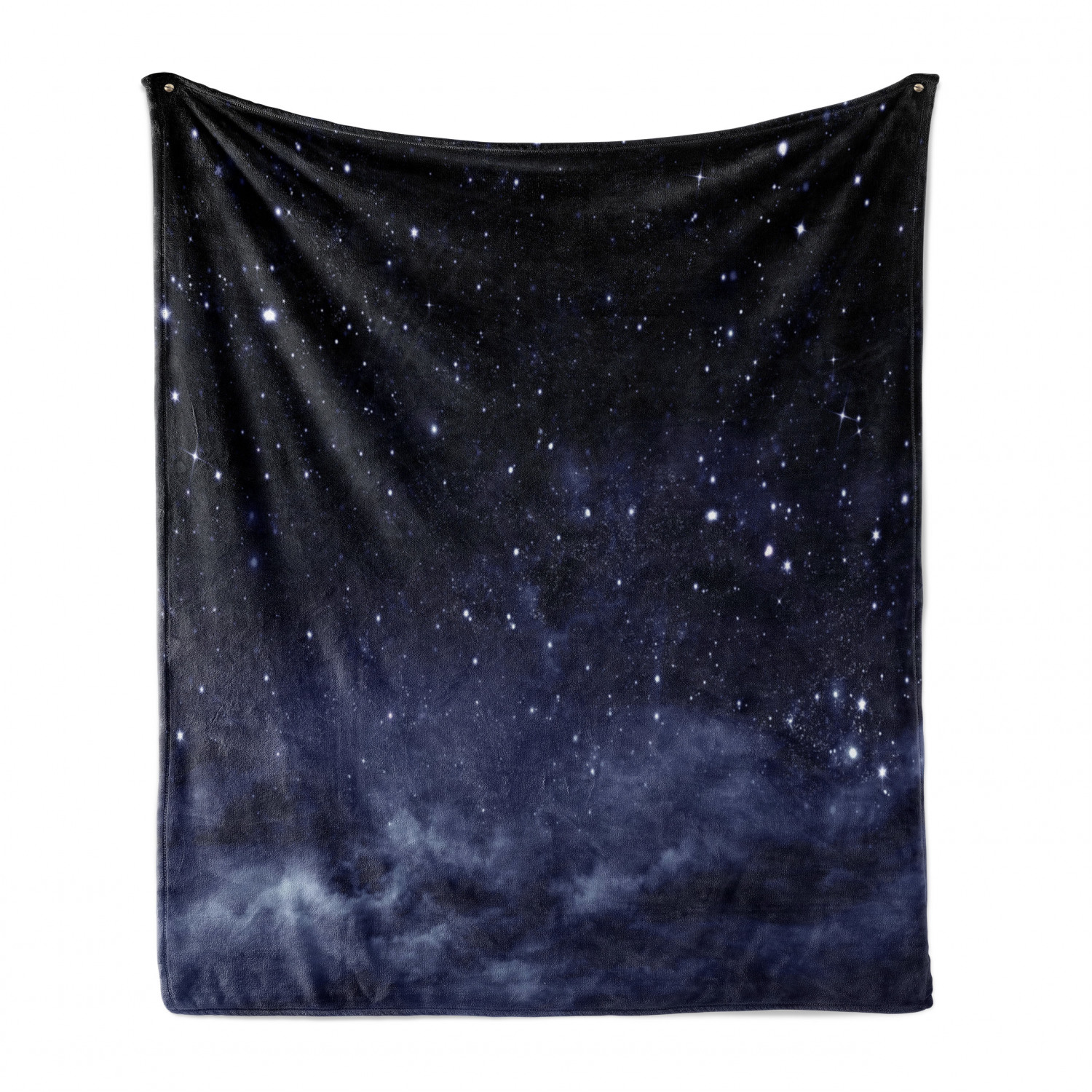 Night Soft Flannel Fleece Throw Blanket, Ethereal View of the Dark Sky ...