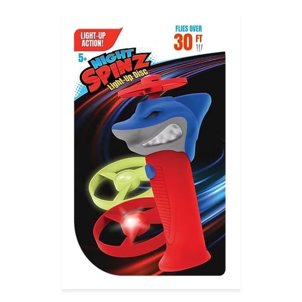 SD Home Products - Night Spinz Shark, Light Up Disc, Kids, Outdoor ...