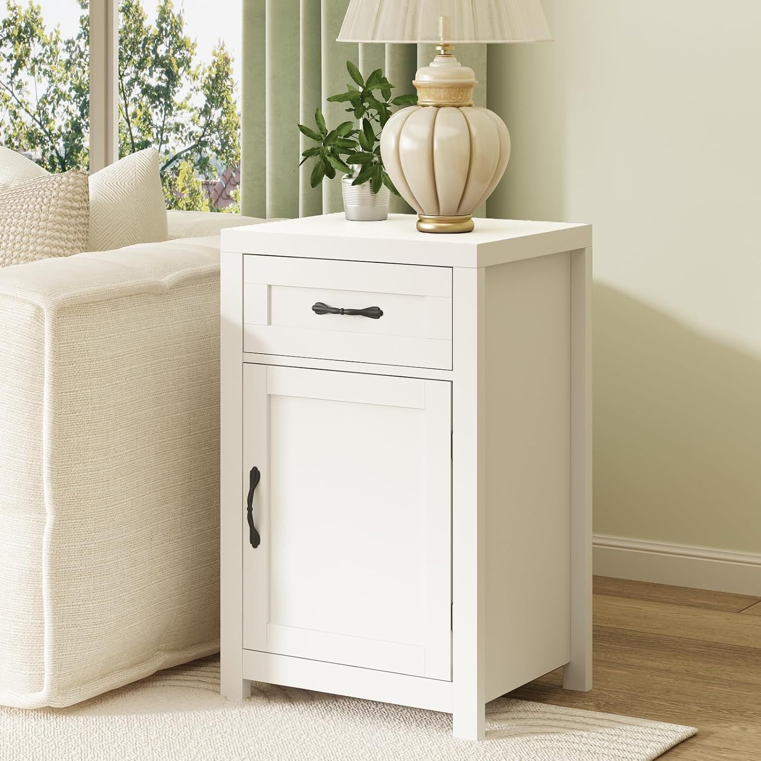 Night Stand Nightstand with Drawer Storage Bed Side Table End Table ...