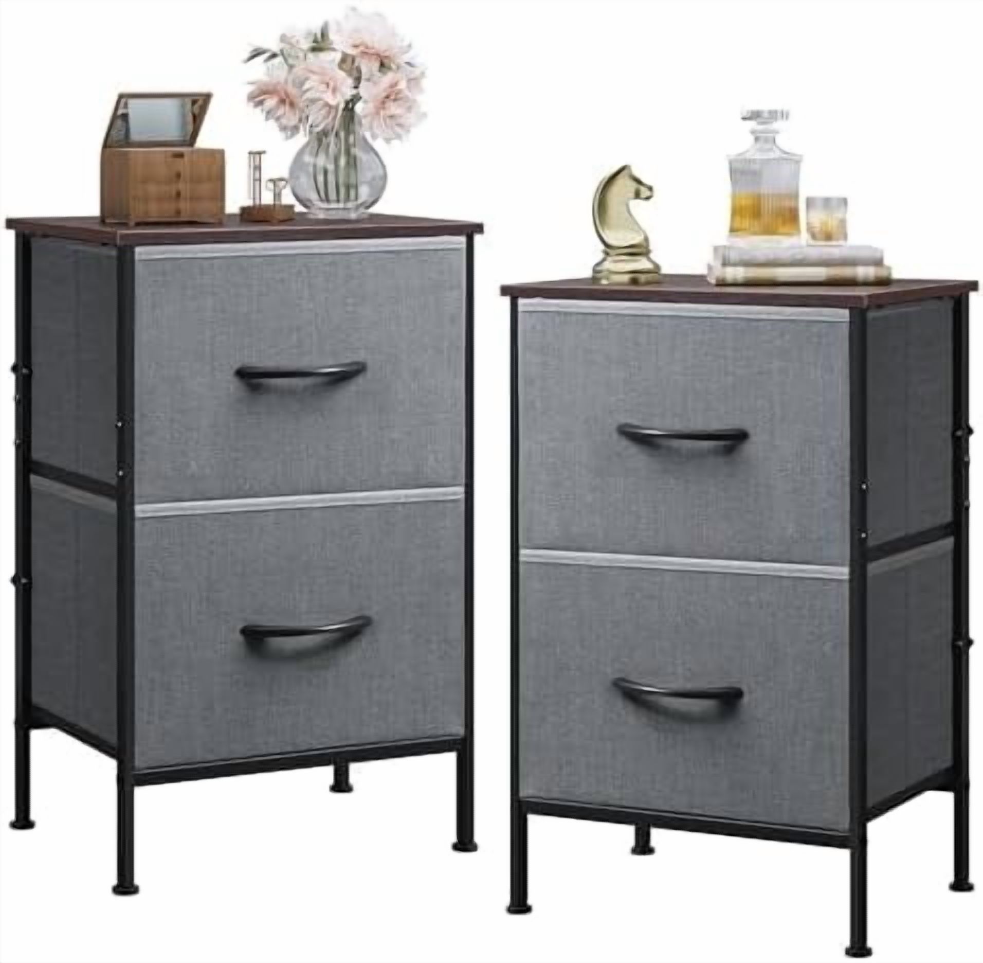 Night Stand Set 2, Dresser and Nightstand Sets, Nightstands for Bedroom ...