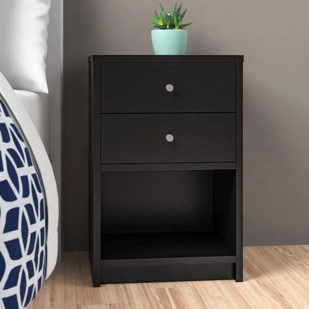 Night Stand with Two Drawer, Modern Nightstand, Bedside Tables, Mid ...