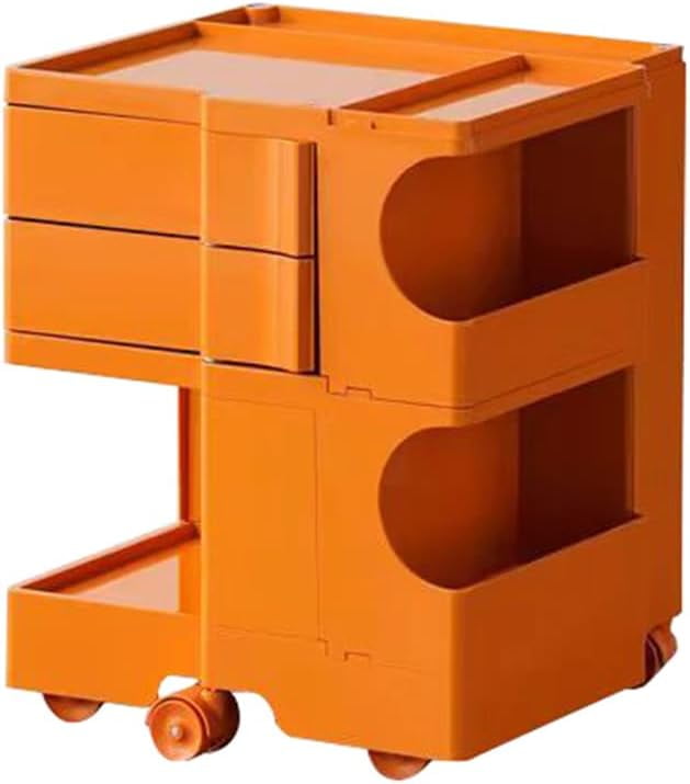 Night Stand with Rotating Drawers Bedside Sofa Storage Movable End Side ...