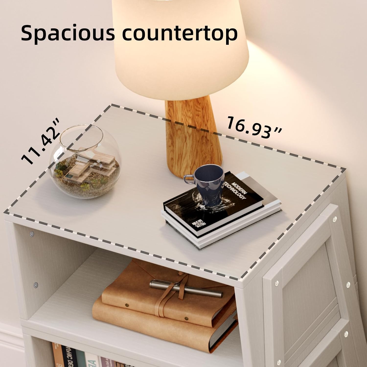Night Stands for Bedrooms , Modern Side Table with Storage, Wood ...
