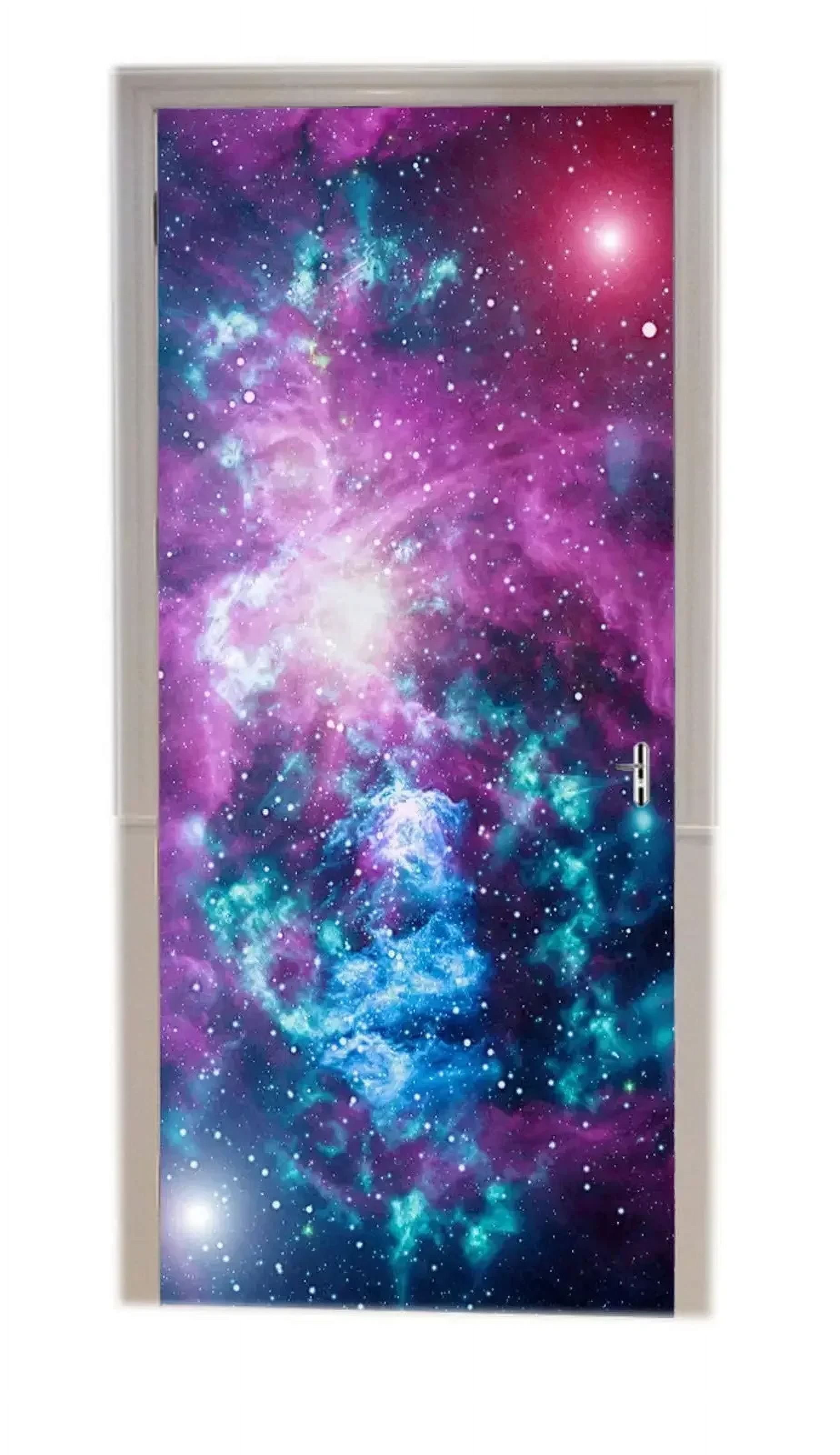 Night Starry Sky Door Stickers Shiny Stars Mural Sticker Self-adhesive ...
