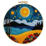 Night Starry Sky Needle Felting Set Beginner Felt Painting Set with ...