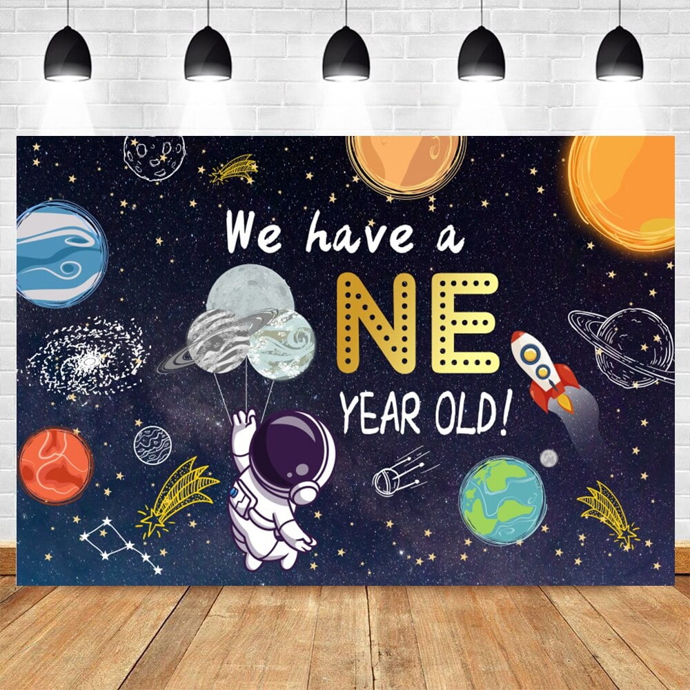 Night Starry Sky Universe Space Astronaut Backdrop Moon Cloud Milky Way ...