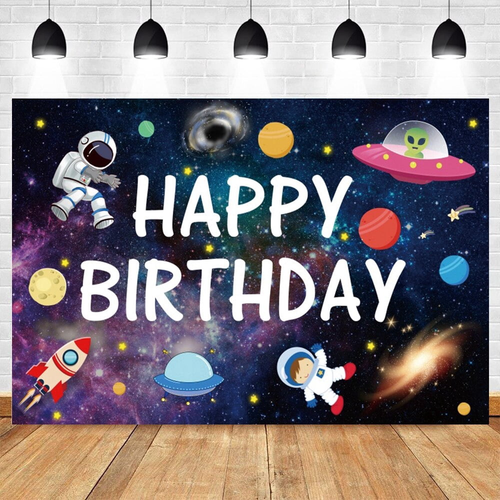 Night Starry Sky Universe Space Astronaut Backdrop Moon Cloud Milky Way ...
