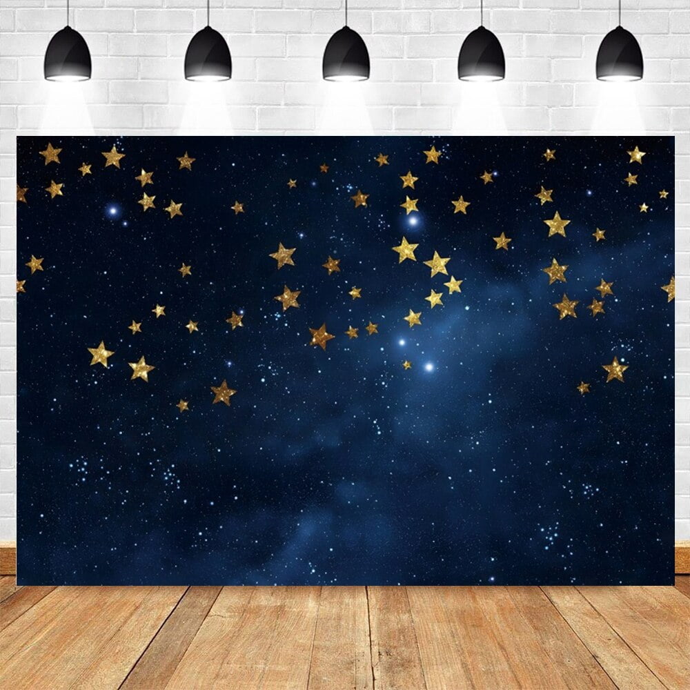 Night Starry Sky Universe Space Astronaut Backdrop Moon Cloud Milky Way ...