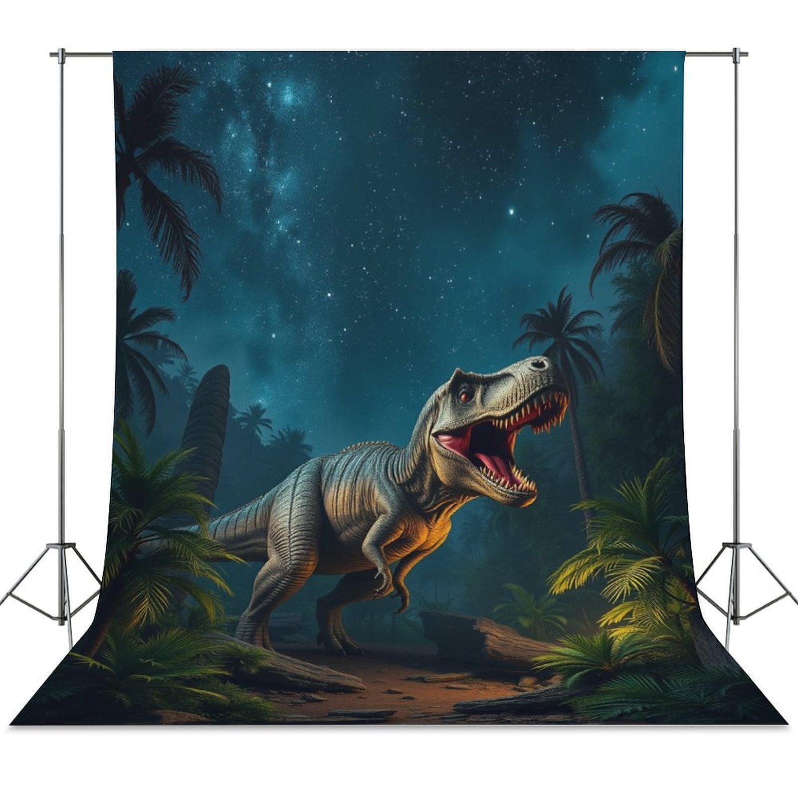 Night T Rex Jungle Backdrop Baby Shower Newborn Portrait Girl Boy ...