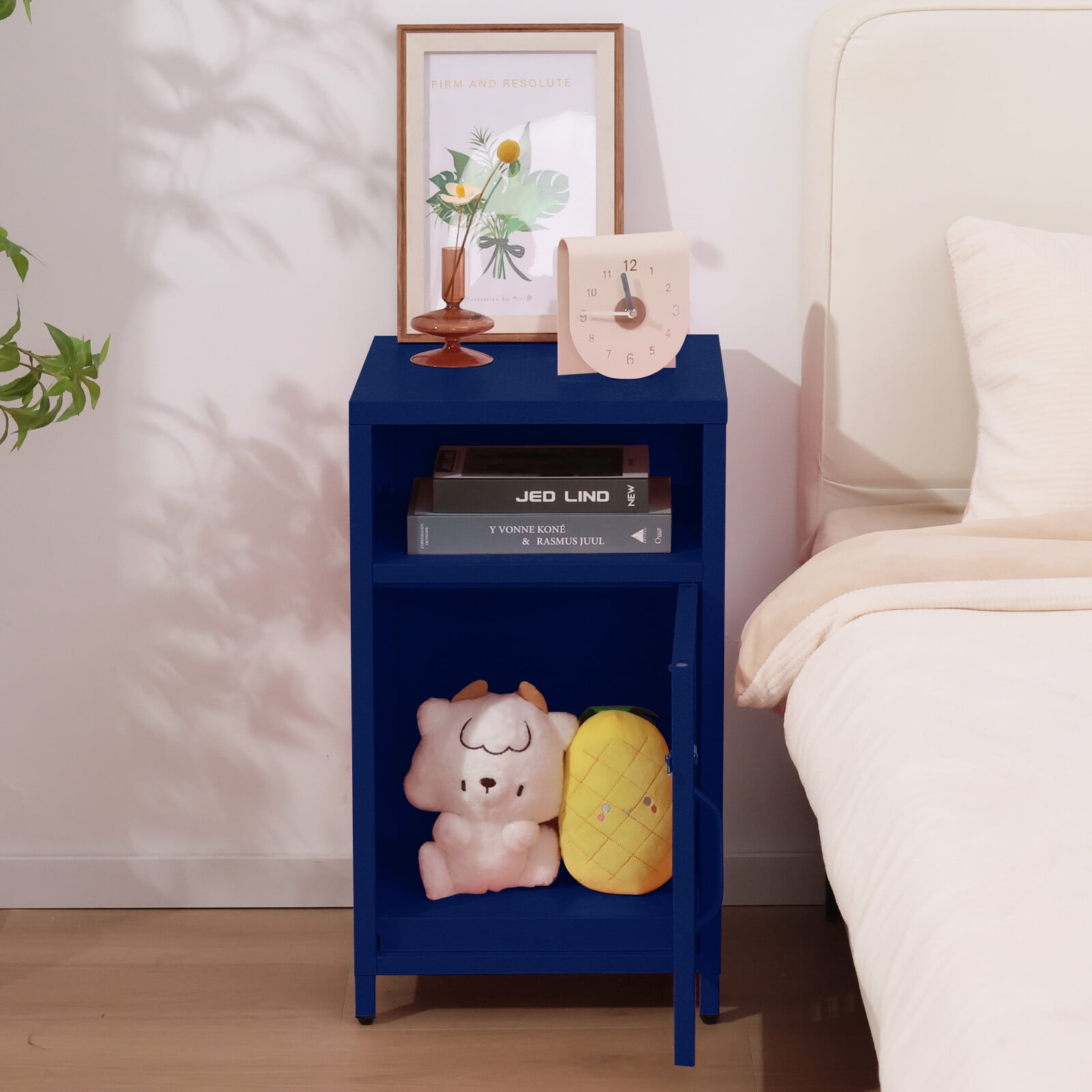 Night Table Lockable End Table Coffee Table Metal Locker Bedside ...