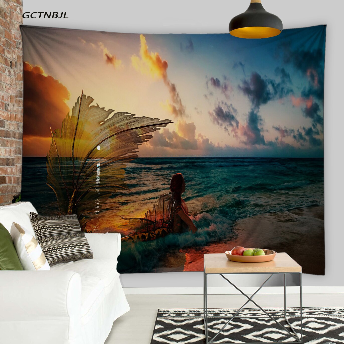 Night Tapestry Majestic Dramatic Sky Clouds Over Seascape Calm Tranquil ...