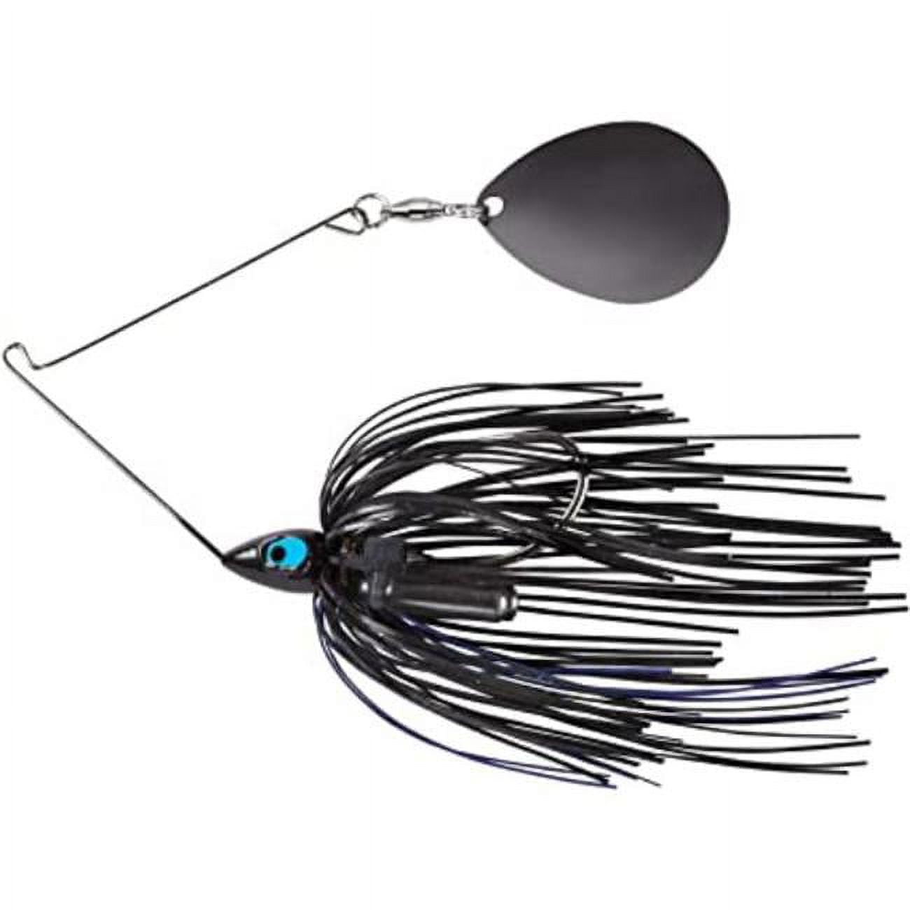 Night Time Painted Head Single Colorado Black Nickel Spinnerbait ...