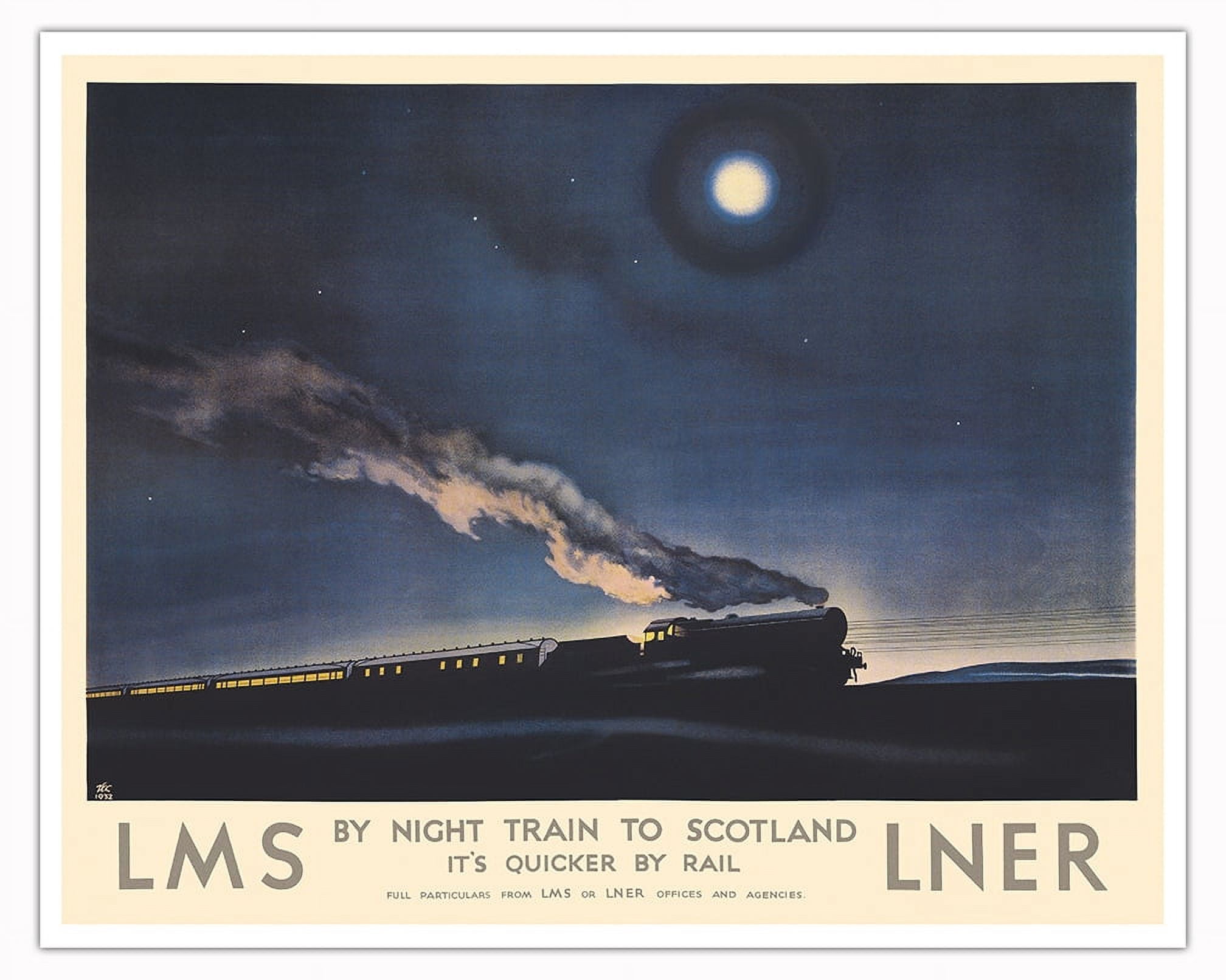 Night Train to Scotland - LMS-LNER London & North Eastern Railway - Vintage Railroad Travel ...