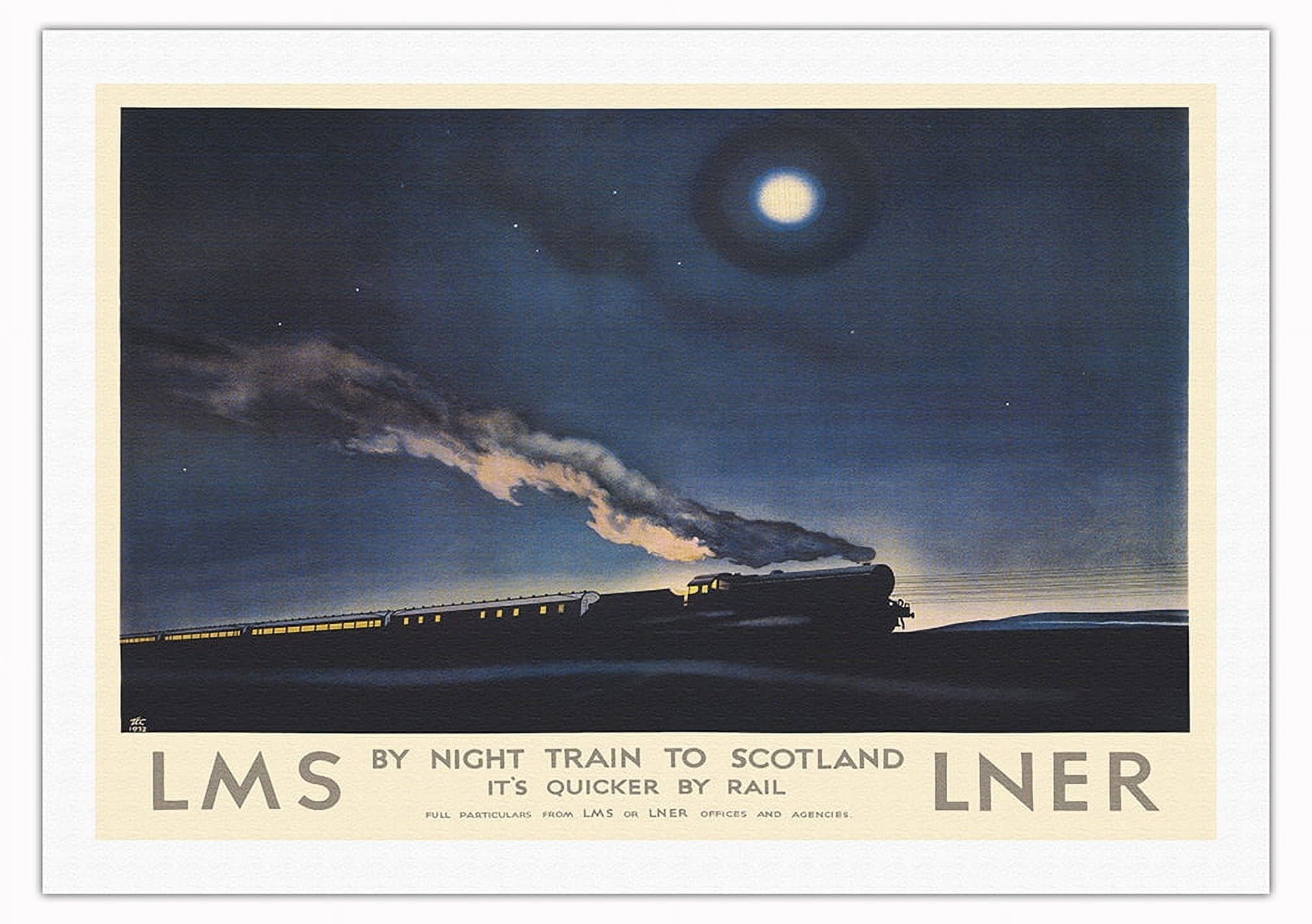 Night Train to Scotland - LMS-LNER London & North Eastern Railway - Vintage Railroad Travel ...