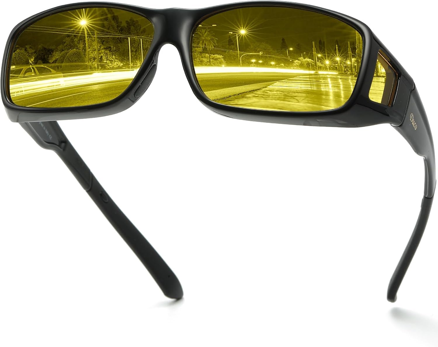 Night Vision Driving Glasses Fit Over Glasses for Men and Women Anti ...