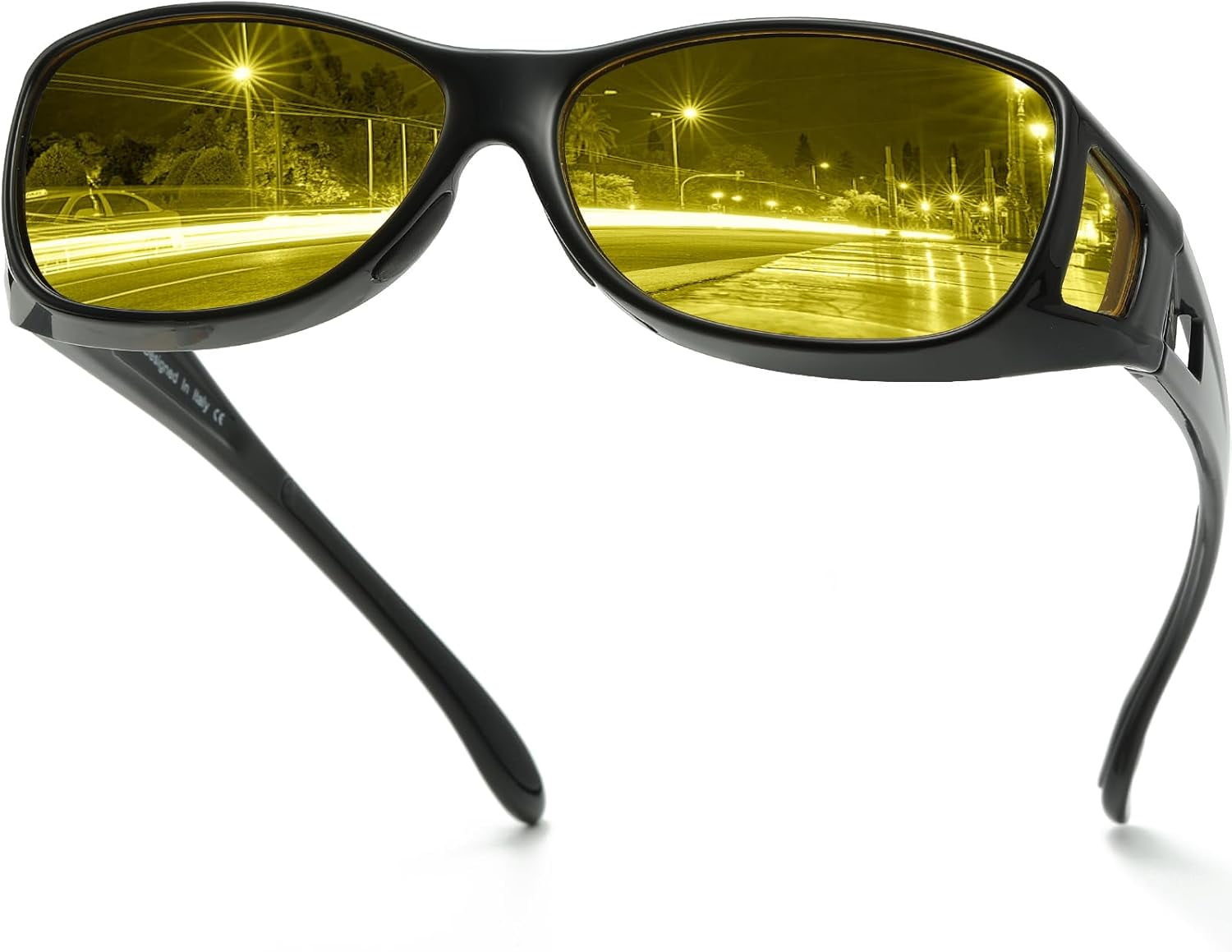 Night Vision Driving Glasses Fit Over Glasses for Men and Women Anti ...