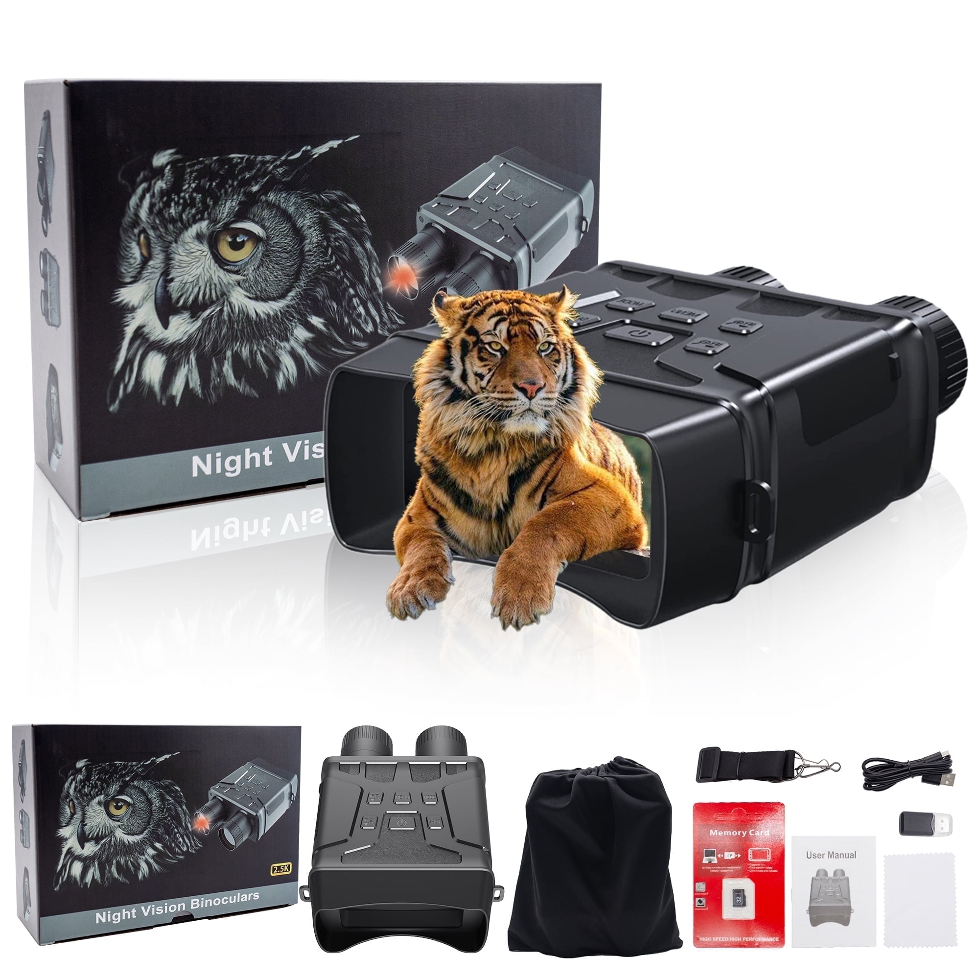 Night Vision Goggles, 2.5K Night Vision Binoculars, 2000mAH ...