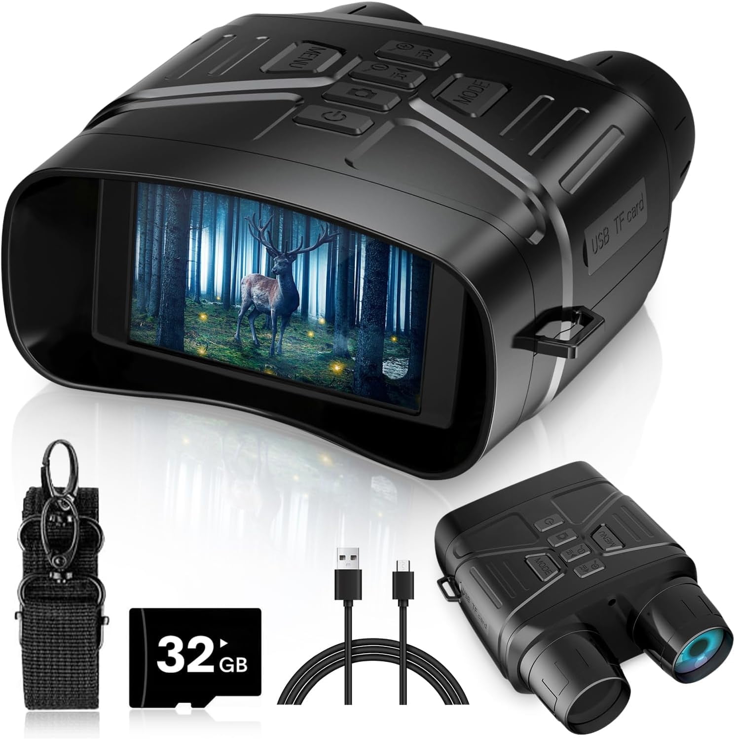 Night Vision Goggles - 4K Night Vision Binoculars for Adults, 3'' HD ...