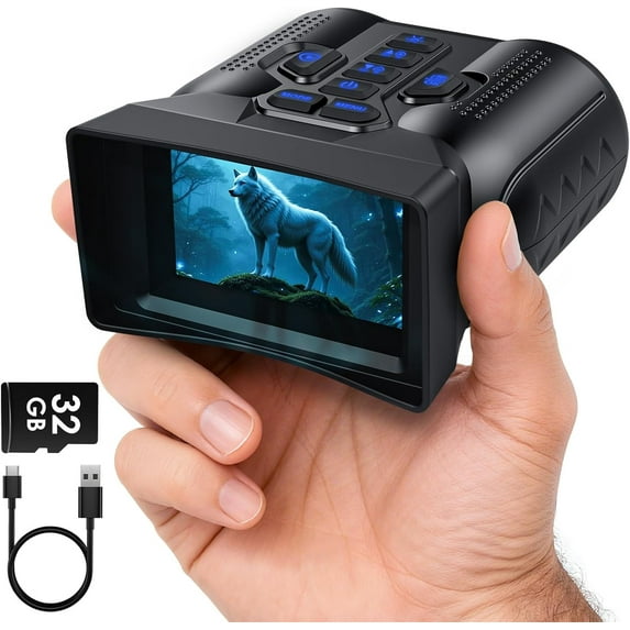 Warmtuyo Night Vision Goggles - 4K Night Vision Binoculars with 3 Inch ...