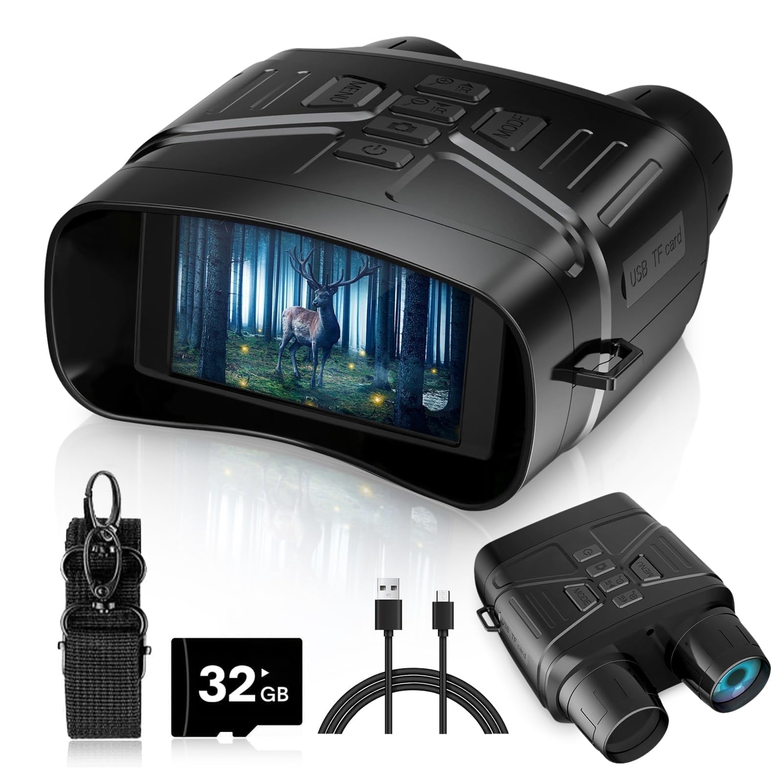 4k Night Vision Goggles Binoculars for Adults, 3'' HD Screen, Can Save ...