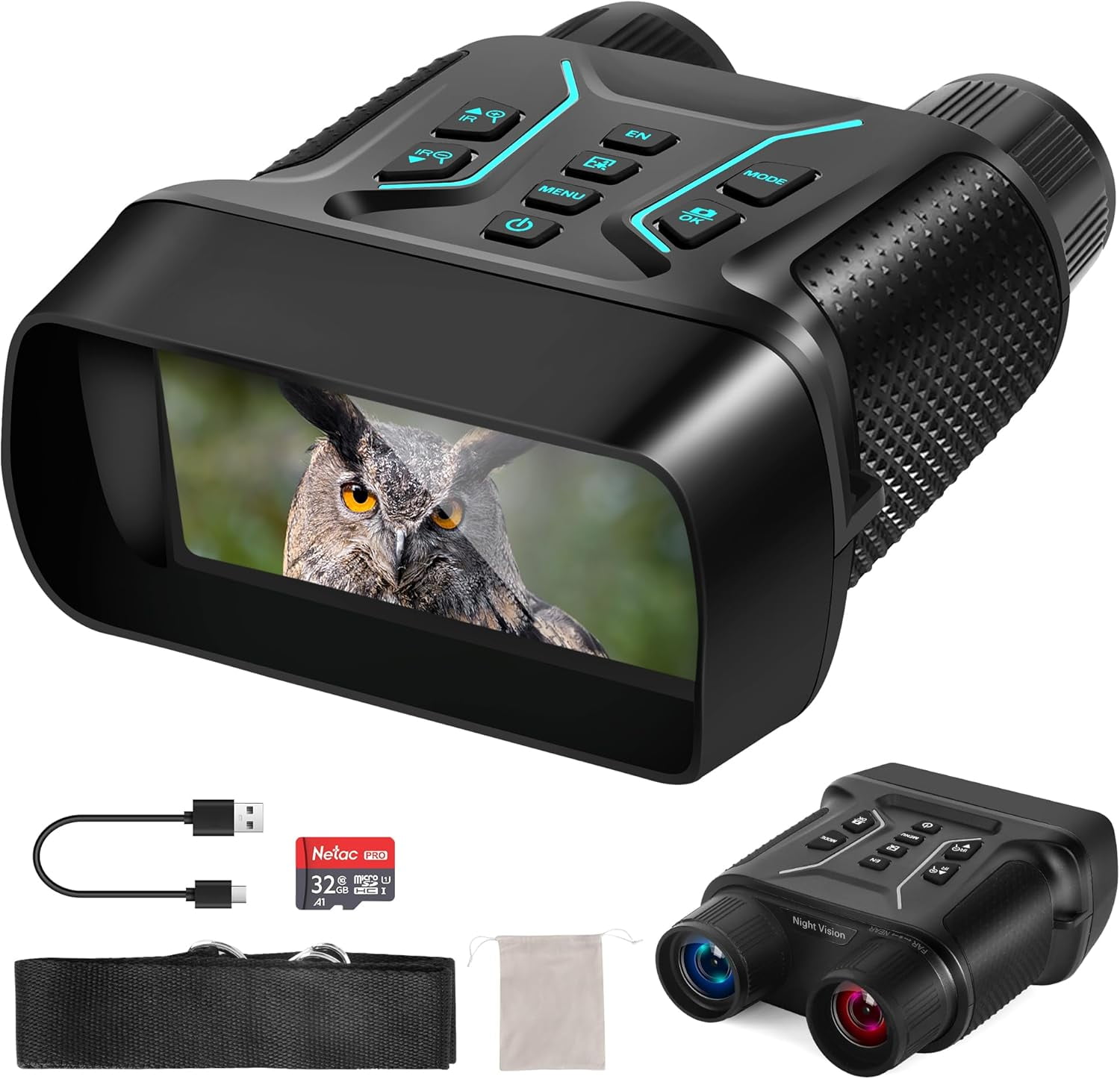 Night Vision Goggles 4k Night Vision 4.5inch Screen 4500mAH Battery ...