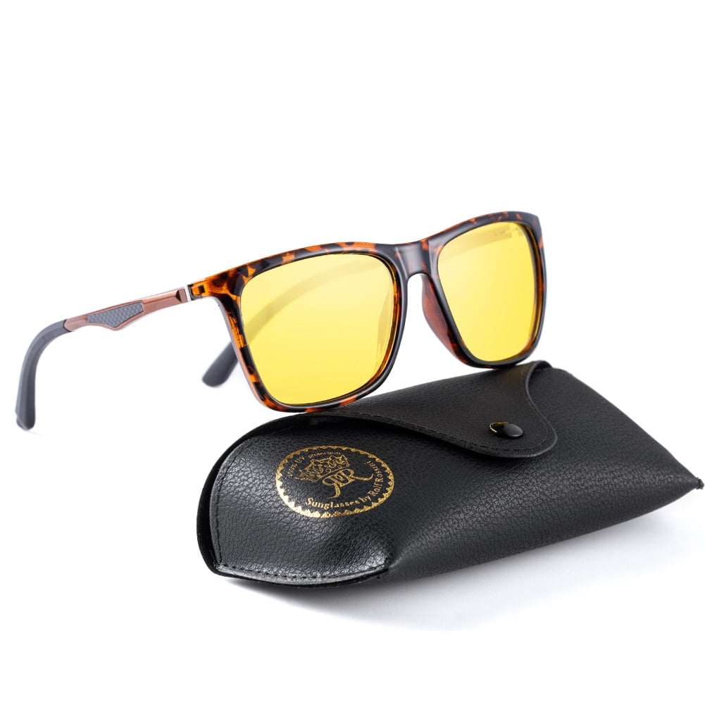 Night Vision Sunglasses for Men Vintage Polarized Shades Womens Driving ...