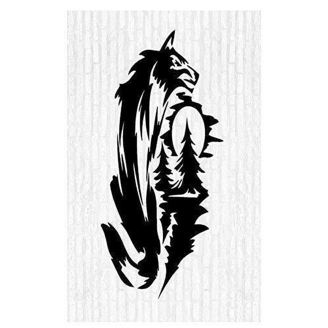 Night Wolf Wolves Moon Man Cave Animal Rustic Cabin Lodge Mountains ...