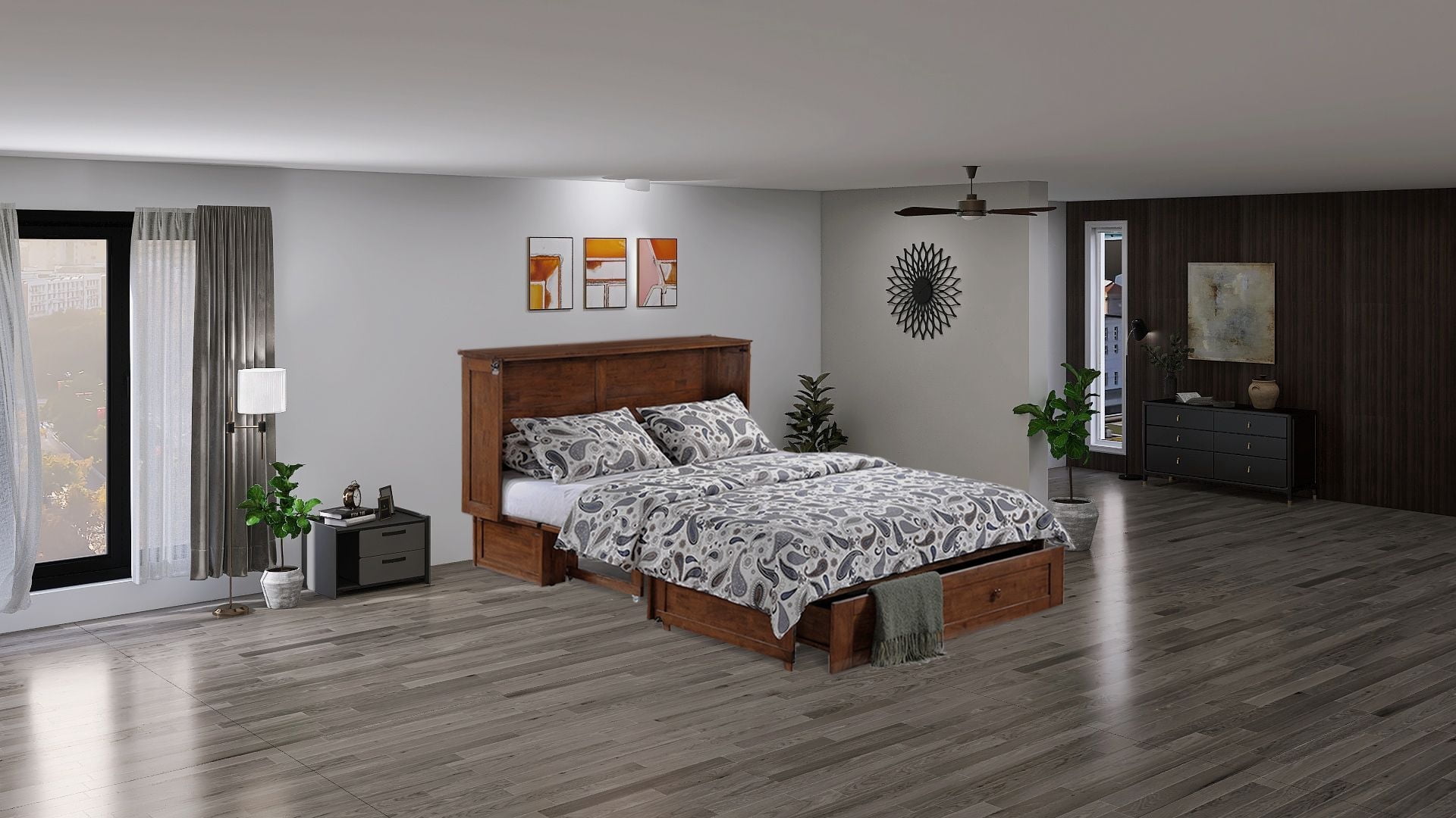 Night and Day Furniture Clover Murphy Cabinet Bed with Small Size ...