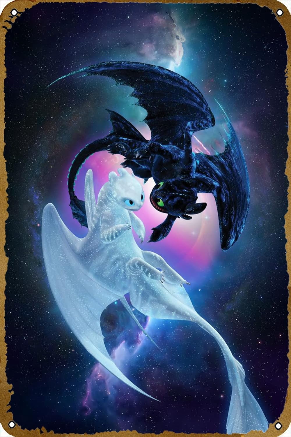 Night and Light Fury Movie Poster Metal Tin Sign 8x12 inch Wall Decor ...
