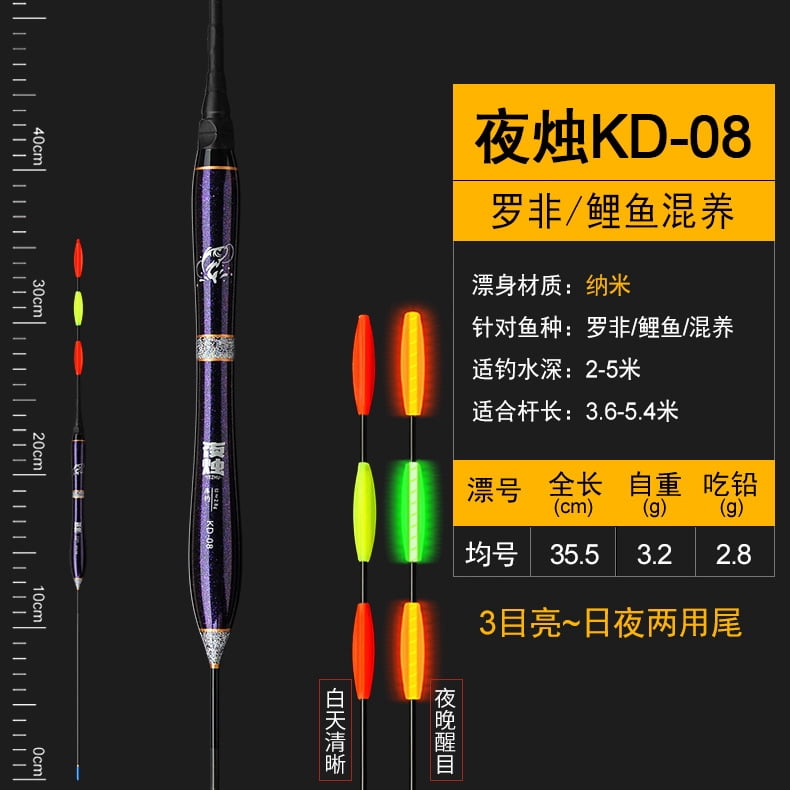 Night candle big belly carp silver carp fish Bank fishing float deep ...