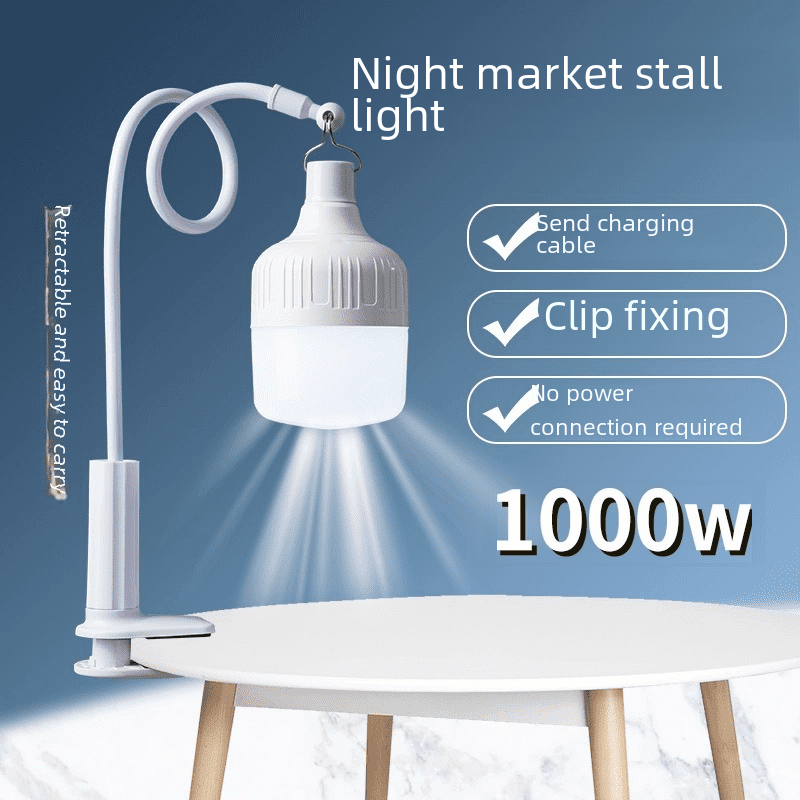 Night market stall charging bulb portable outdoor lighting stall light ...
