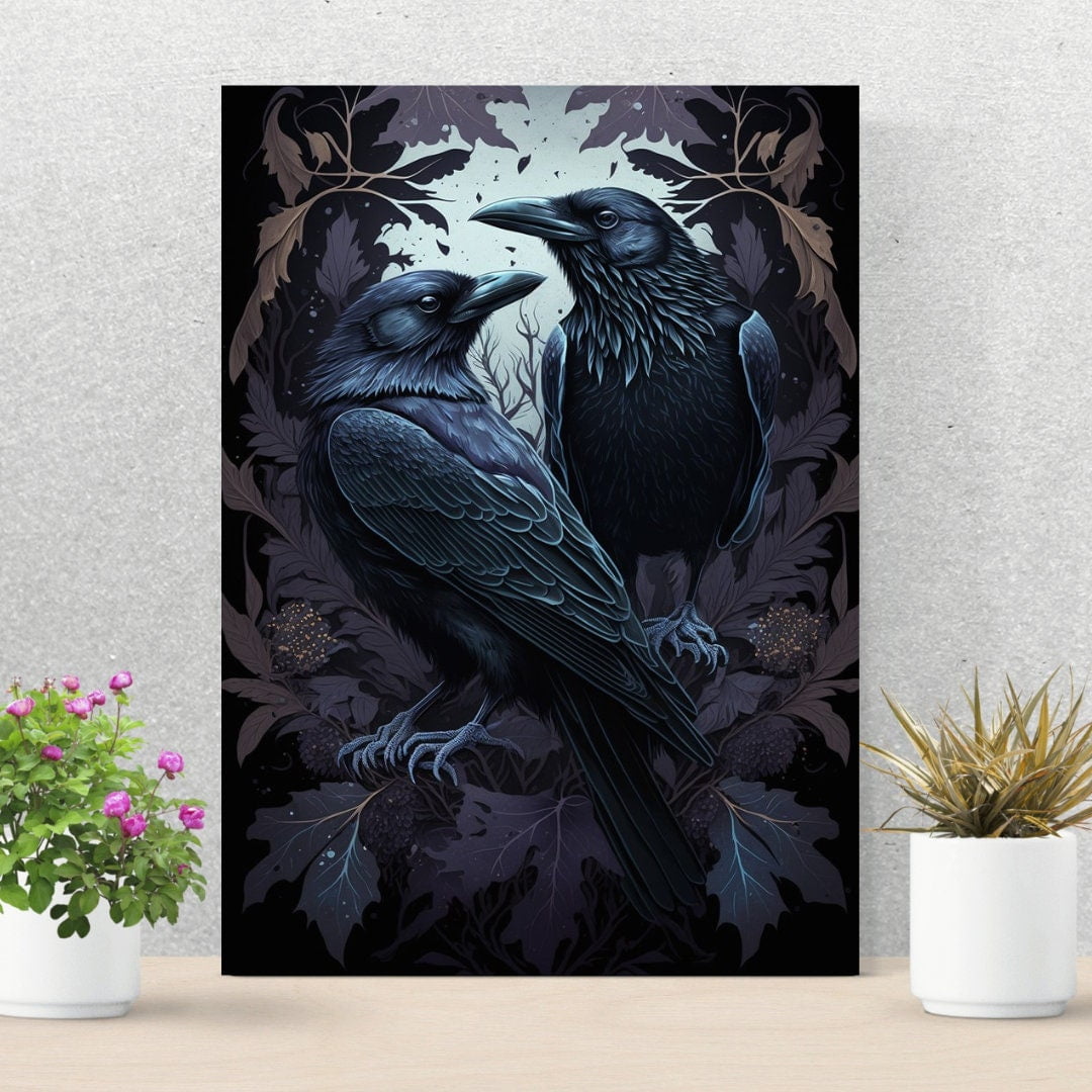 Night's Watch - Dark Raven Canvas Wall Art - Walmart.com