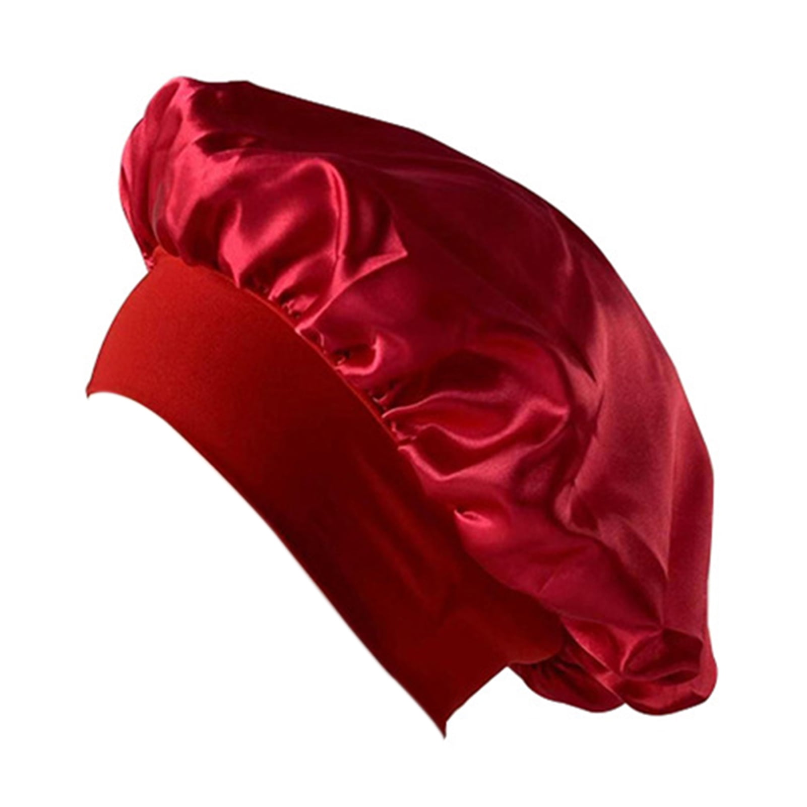 Nightcap with Elastic Wide Band Extra Large Sleeping Satin Bonnet ...