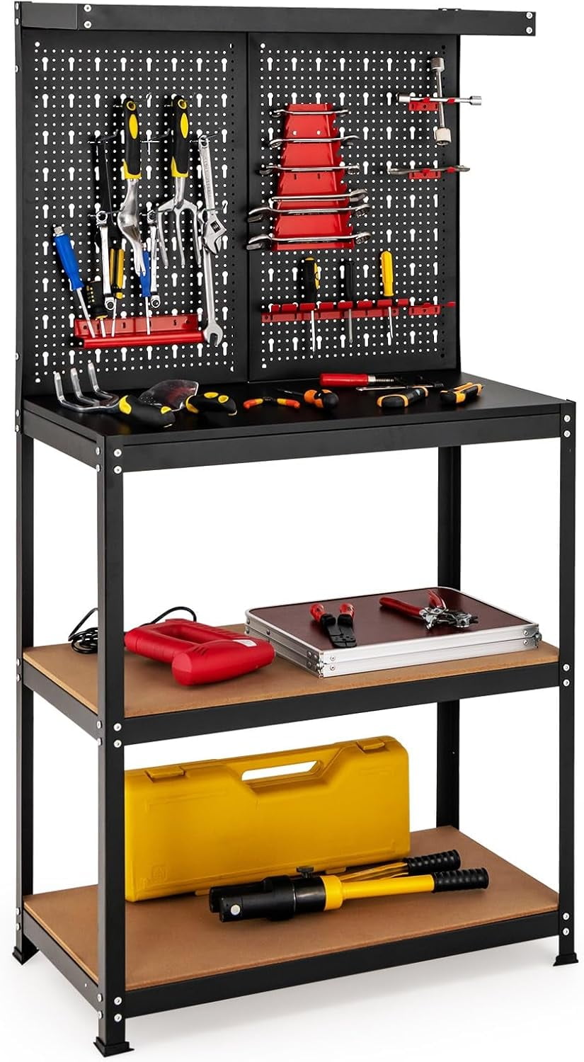 Nightcore Work w/Pegboard, Tool w/ 14 Hanging Accessories & 2 Open ...