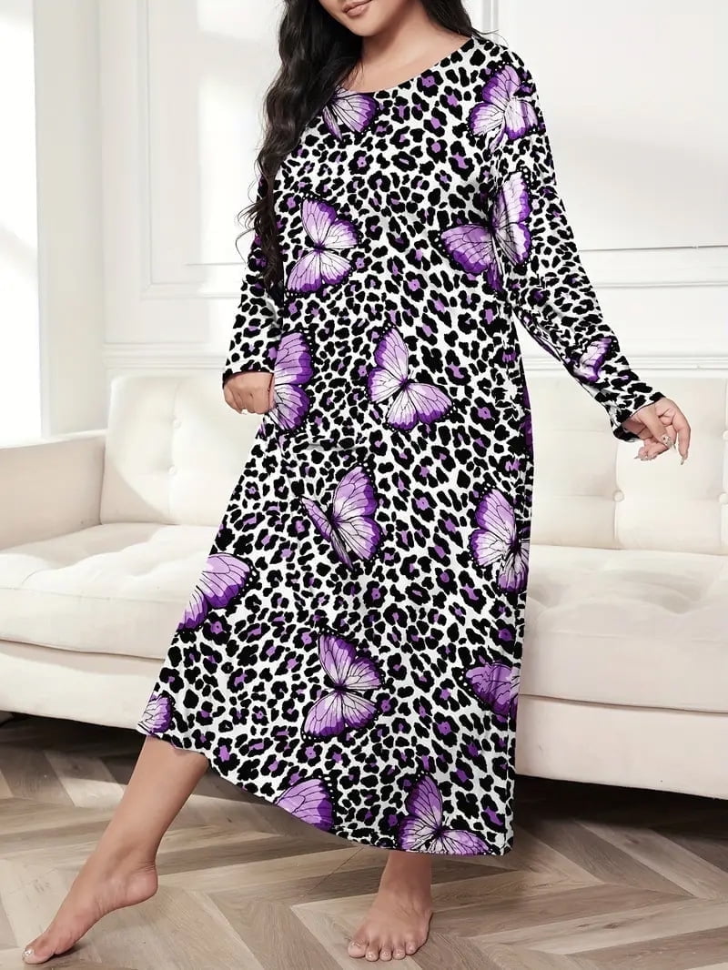 Nightgowns for Women: Cotton Soft Long Sleeve Plus Size Nightgowns ...