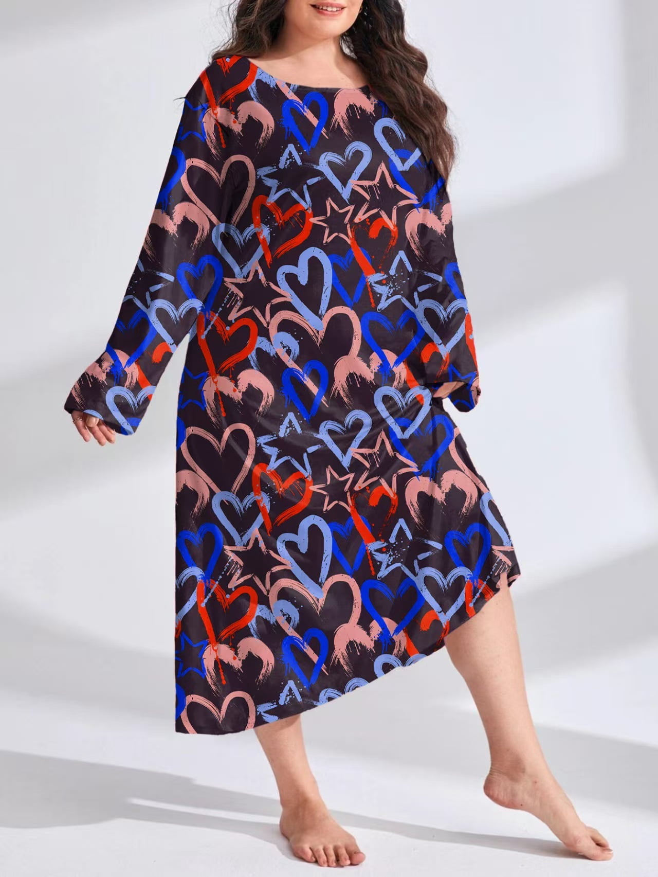 Nightgowns for Women: Cotton Soft Long Sleeve Plus Size Nightgowns ...